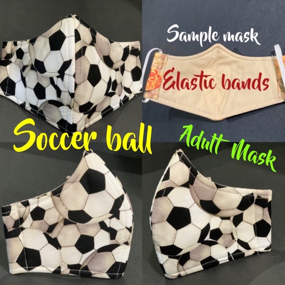 Hand Crafted | Accessories | Soccer Ball Adult Face Mask | Poshmark